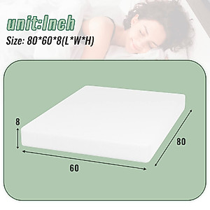 Memory Foam Mattress Cooling Gel Mattress 8 inch Mattress, CertiPUR-US Certified,Breathable Bed Mattress for Cooler Sleep Supportive & Pressure Relief,Removable Soft Cover,White Queen