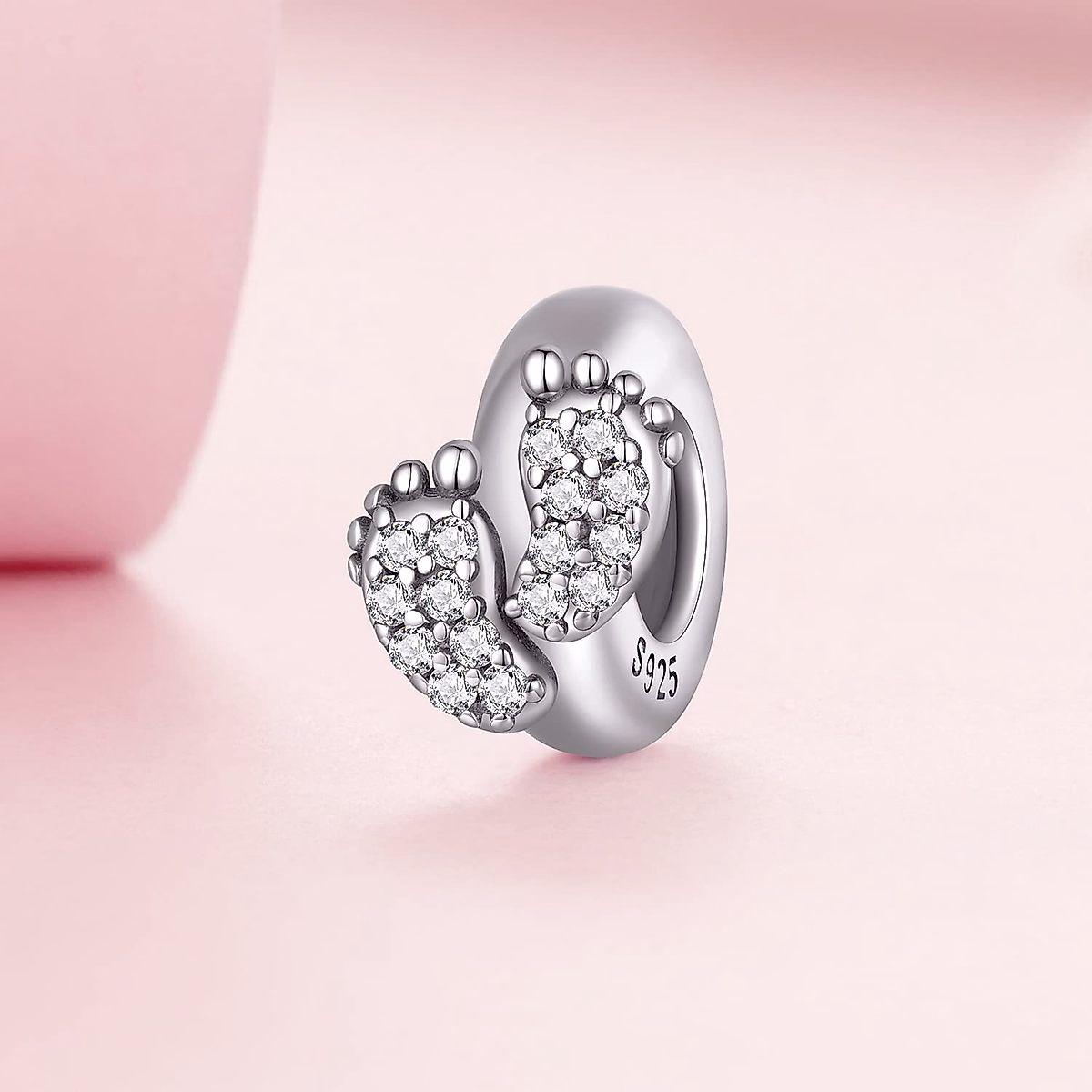 Baby Foot Charm 925 Sterling Silver Charm Fits For Pandora Bracelet Necklace