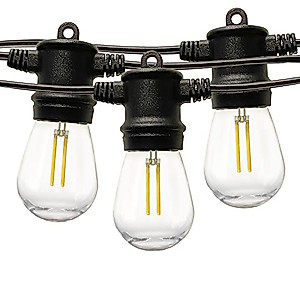 Banord 102FT Outdoor String Lights, 2 Pack 51FT Patio Lights with Bright 2W Shatterproof LED Dimmable Plastic Bulbs Waterproof Outdoor Hanging Lights for Backyard, Porch, Garden, Camping, Cafe, Party