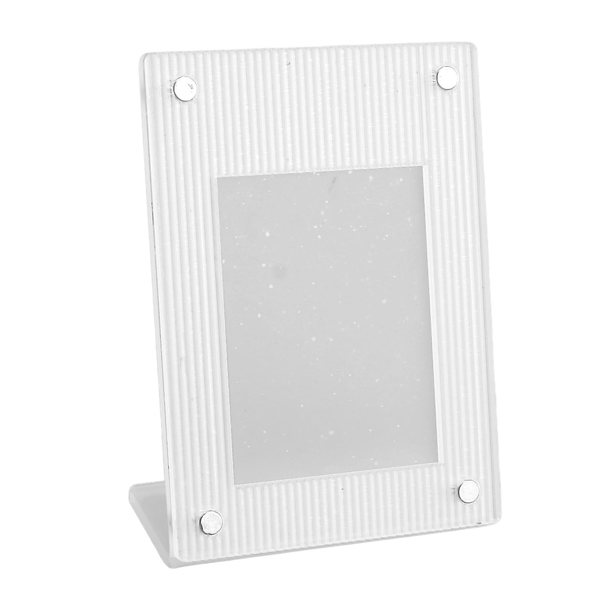 Shanrya Desktop Picture Frame, Picture Frame Stable Placement Personalized Clear Acrylic Simple Cleaning for Home (Transparent (Wave Pattern))