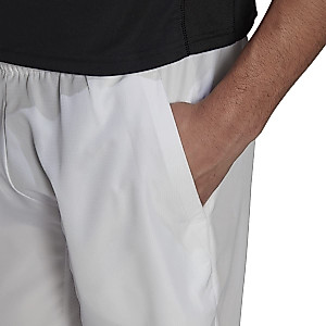 adidas Men's Tennis Club Shorts, White/Black, Small