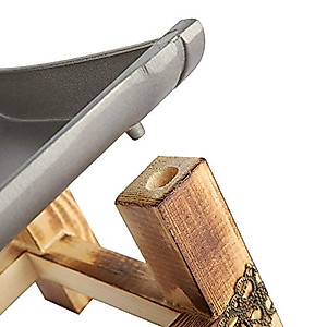 Non Stick Charcoal Grill Plate Barbecue Picnic Pan Cookware with Portable Stove BBQ Outdoor Picnic Camping, Patio Backyard Cooking Wood Material Quality Aluminum (S)