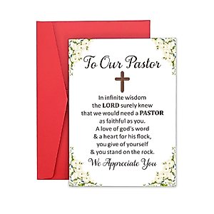 Pastor Appreciation Cards, Pastor Appreciation Gifts, Pastor Appreciation Gifts for Men, Appreciation Thank You Cards for Pastor, Ordination card, Pastor Anniversary Birthday Card, Christmas Stockings