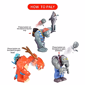 ROLOSO Plants and Zombies Toys Figures vs Peashooter Party Favors Birthday Decorations Supplies Plushies Sets Playset Series 2 PVZ Games Gift Box Zomboss Gargantuar Free Storage Box