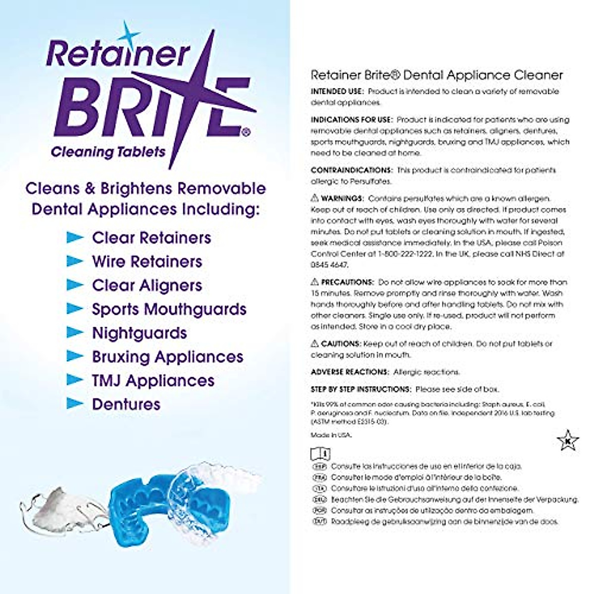 Retainer Brite Retainer brite -6 months supply- 2 boxes pack -192 tablets , 192 Count