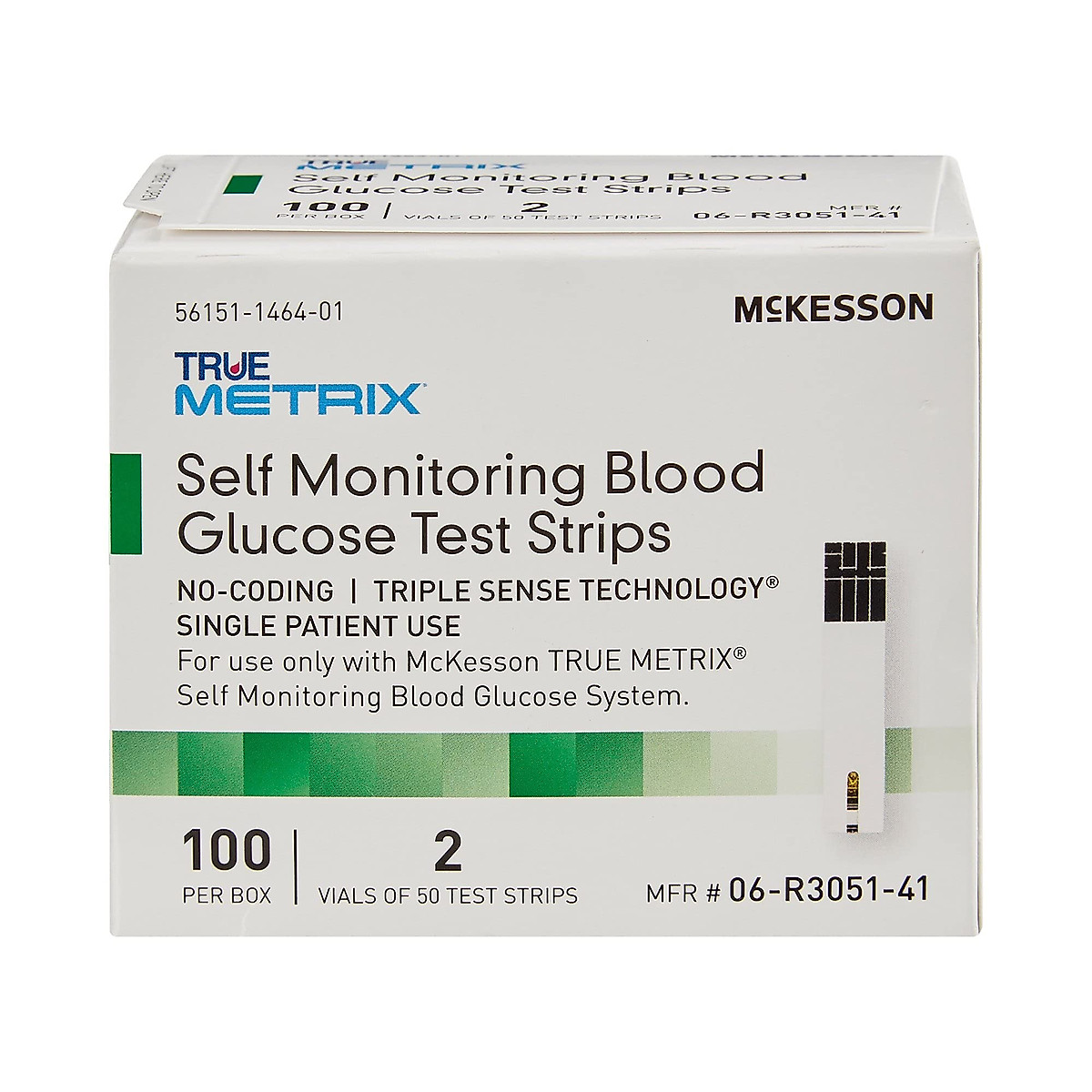 McKesson TRUE METRIX Self-Monitoring Blood Glucose Test Strips - Supplies for Diabetes Self Monitor Systems, 100 Strips, 6 Packs, 600 Total