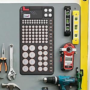 ZeroDark Battery Storage Organizer Case with Battery Tester, Holds 110 Batteries Various Sizes
