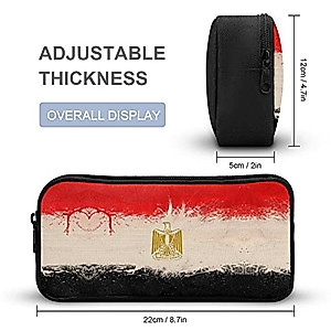 Egypt Flag Pencil Case Makeup Bag Big Capacity Pouch Organizer for Office College