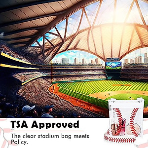Sanwuta Baseball Clear Stadium Approved Crossbody Purse Bag with Adjustable Shoulder Strap Transparent Purse Handbags for Women Men Concerts Sporting Events Festivals Prom Party Present