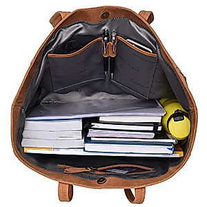 ANTONIO VALERIA Avery Cognac Leather Tote/Top Handle Shoulder Bag for Women