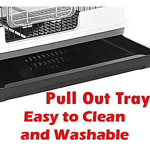 Extra Large Multi-Level Indoor Small Animal Pet Cage for Guinea Pig Ferret Chinchilla Cat Playpen Rabbit Hutch with Solid Platform & Ramp, Leakproof Litter Tray, 2 Large Access Doors Lockable Casters