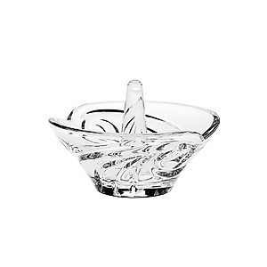 Barski Ring Holder - European Cut Crystal - with Swirl Design - 3.25" Diameter Made in Europe