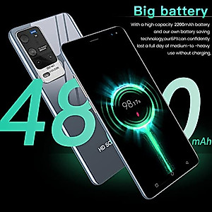 Unlocked Cell Phone, Android 8.1 Unlocked Smartphone 512MB+4G ROM Mobile Cell Phone 5.5 Inch HD Touch Screen Dual SIM Cellphone Unlocked Smart Phone for Father Childrens Gift, Orange, One Size