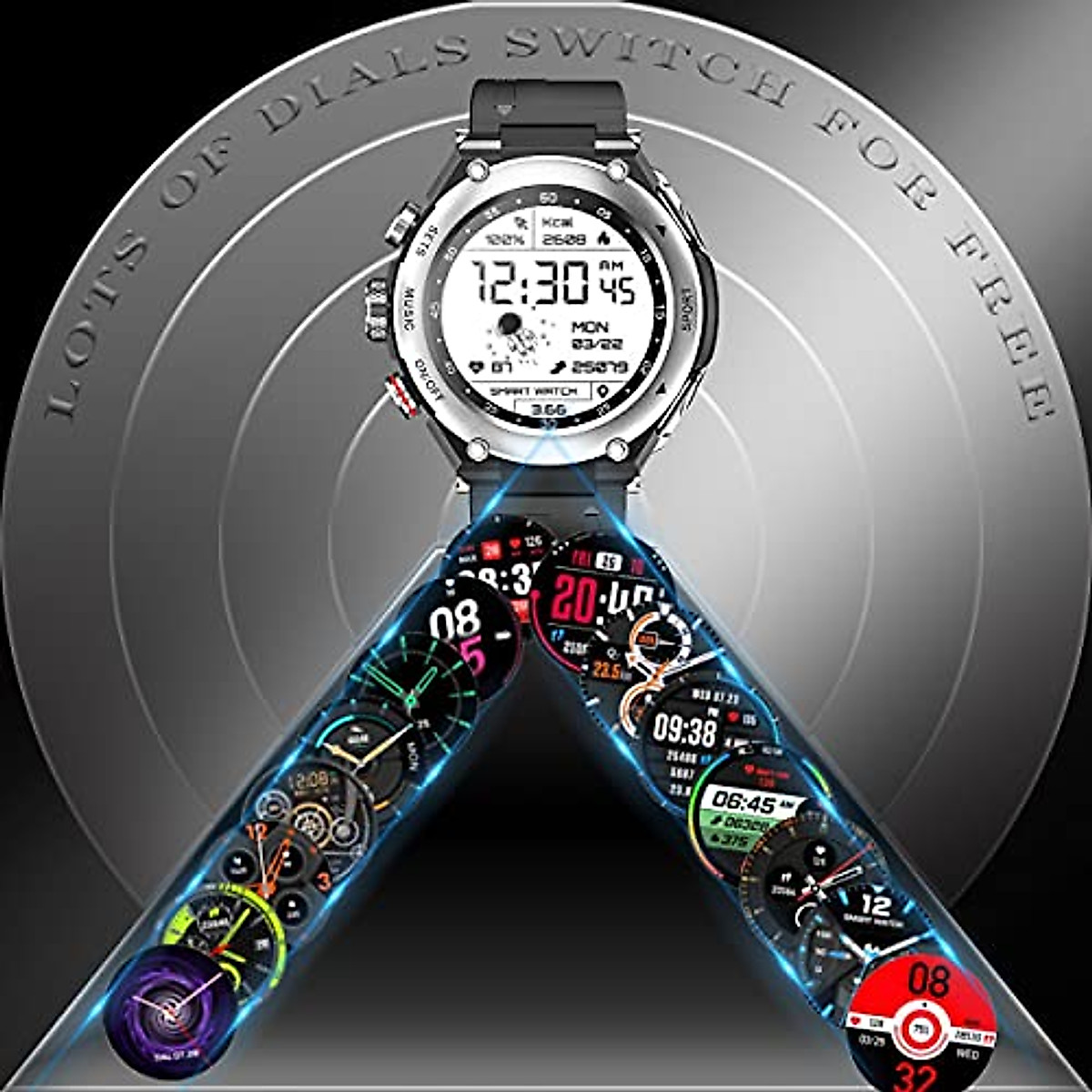 Desong Smart Watch with Earbuds, 3 in 1 Round Fitness Tracker,1.28inch Smartwatch for Men,Answer/Make Call,Recording,Sleep Monitor,Sports Smart Watch Long Time Standby