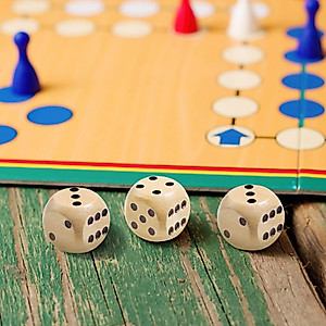 Toddmomy Wooden 6 Sided Dice Game Dice 10Pcs Wooden Dice 16mm Dice with Numbers 1- 6 Wooden Dice Set Party Favors for Table Games