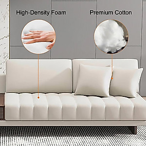 homary Sectional Sofa 126" L-Shaped Oversized Couch White Modular Sectional Sofa Living Room Couch with Storage Side Table and Ottoman