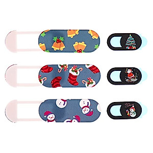 UKCOCO 6pcs Christmas Camera Cover Abs Webcam Slider Laptop Camera Blocker Camera Slide Blocker Webcam Cover Slide Camera Protector Cover Phone Slide Blocker Protective Case Notebook