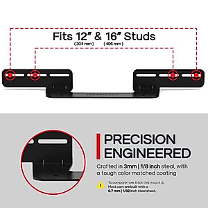 Soundbar Mount for Sonos Beam Compatible with Generation 1 & 2 Sonos Beam Sound Bar Includes All Necessary Mounting Hardware, Mounts Bracket, Black