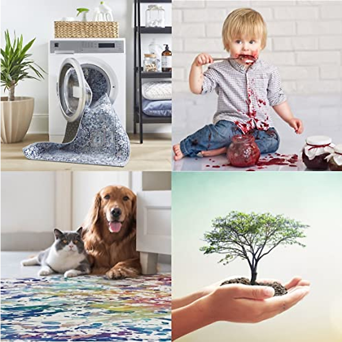 ReaLife Machine Washable Rug - Stain Resistant, Non-Shed - Eco-Friendly, Non-Slip, Family & Pet Friendly - Made from Premium Recycled Fibers - Moroccan - Gray, 5' x 7'