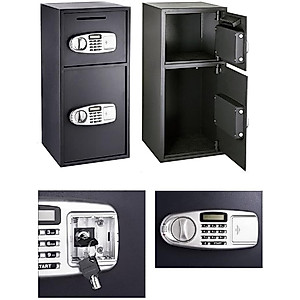 Digital Double Door Gun Safe Depository Drop Box Gun Safes Cash Office Security Lock by Empire Discount