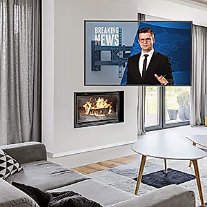 Pipishell Full Motion TV Wall Mount, Heavy Duty Single Articulating Arms TV Bracket for Most 26-60 Inch Flat Curved TVs, Up to VESA 400x400mm and 77lbs, Support Swivel, Tilt, Level Adjustment