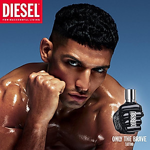 Diesel Only The Brave Tattoo, Eau de Toilette for Men, Woody Scent With Notes of Citrus, Sage, Pepper & Tobacco, 4.2 Fl. Oz.