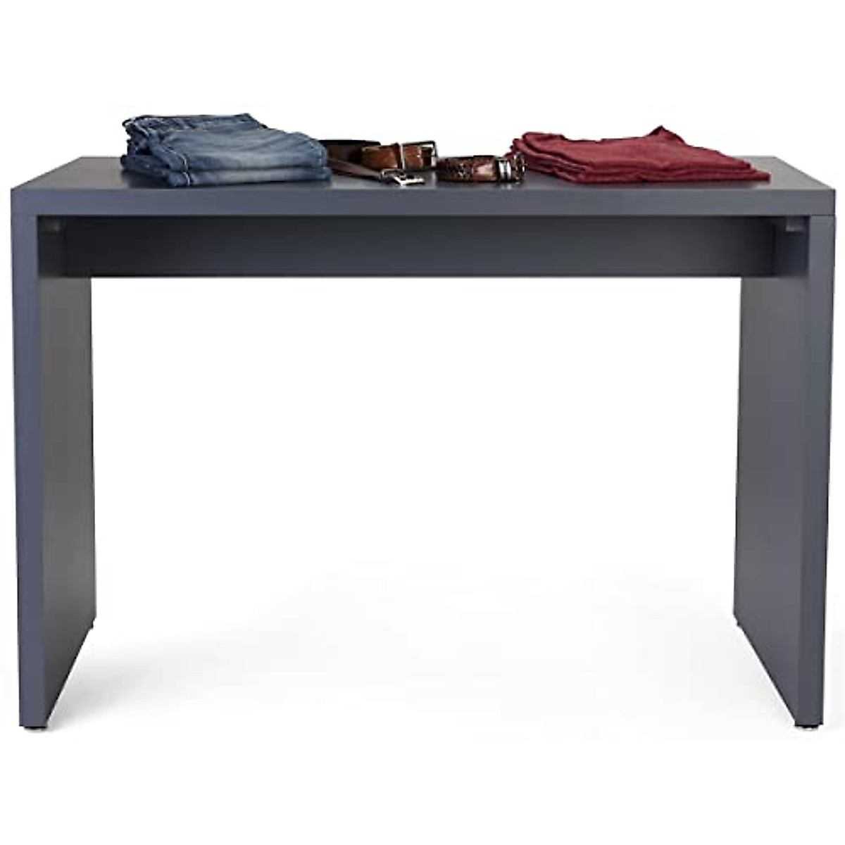 Displays2go Large Wooden Nesting Display Table, Rectangular - Gray (BLKNSTGY45)