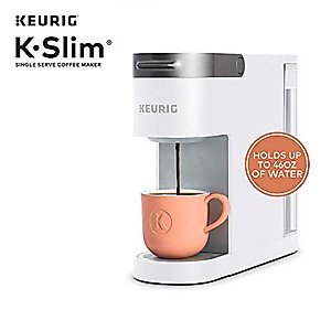 Keurig K- Slim Single Serve K-Cup Pod Coffee Maker, Multistream Technology, White