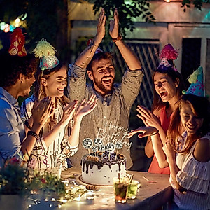 JOERSH 23pcs Disco Ball Cupcake Toppers Happy Birthday Cake Topper - 1970s Disco Ball Cake Picks Disco Theme Cake Decorations for Disco Theme Party 70s Disco Party Favor