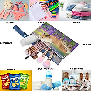 visesunny Palomino Horse Lavender Sunset 2Pcs Wet Bag with Zippered Pockets Washable Reusable Roomy for Travel,Beach,Pool,Daycare,Stroller,Diapers,Dirty Gym Clothes, Wet Swimsuits, Toiletries