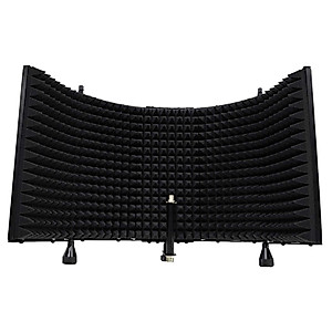 Rockville Recording Studio Microphone Isolation Shield + Heavy Duty Tripod Stand