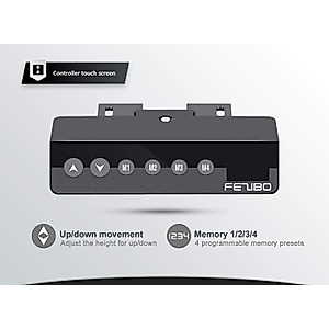 FEZIBO Height Adjustable Standing Desk Frame, Electric Standing Desk Legs for 43.4 inches to 62.9 Inches Desk Tops, Sturdy Stand up Desk Base for Workstation，White (Frame Only)