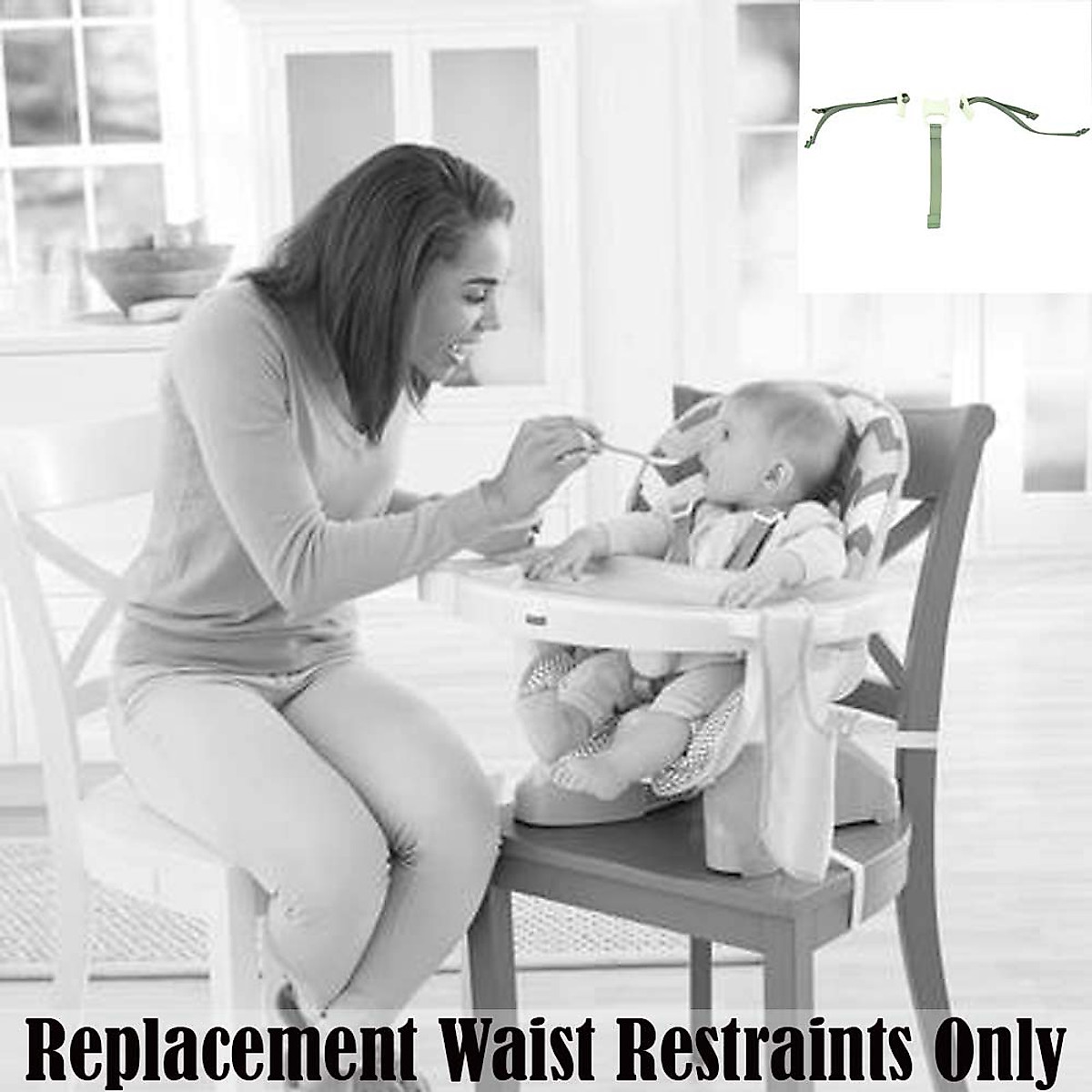 Fisher Price Space Saver High Chair Replacement (DLG99 Gray Space Saver Straps)