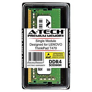 A-Tech 8GB RAM for Lenovo ThinkPad T470 | DDR4 2400 SODIMM PC4-19200 1.2V 260-Pin Memory Upgrade Module