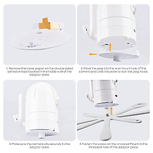 Chillax Universal Baby Monitor Mount - Adjustable Small Baby Camera Mount - Baby Monitor Holder Compatible with Motorola, Infant Optics DXR 8