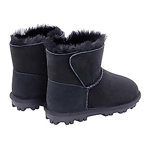 Kirkland Signature Womens Shearling Short Shearling Boots Black 8 Medium (B,M)