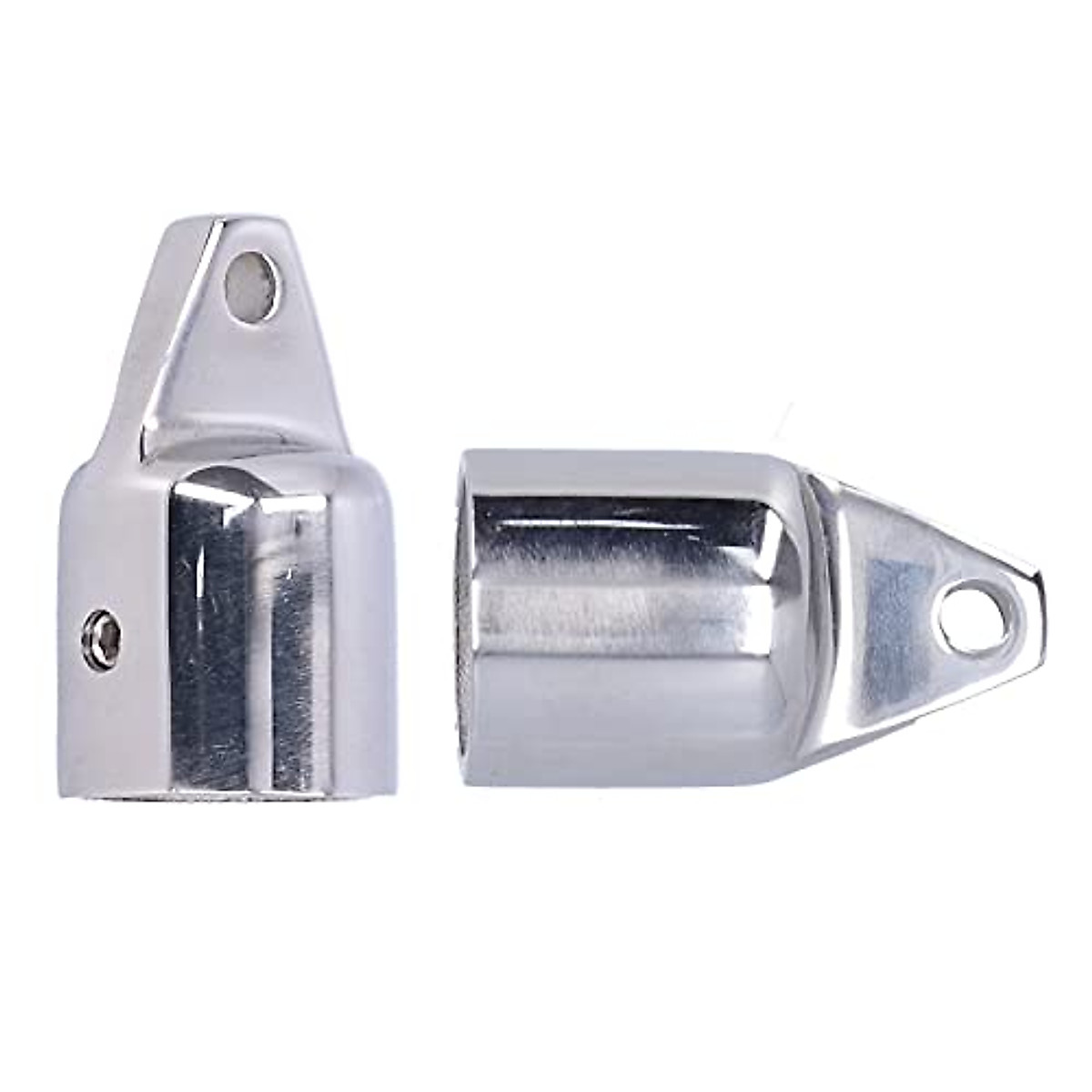 Universal Top Cap External Eye End Accessories 316 Stainless Steel Bimini for 1in OD Round Tube (Pack of 2) for Top Caps Tube Canopy Hardware Eye End Cap Top Cap Fitting Boat Slide Cap Top Eye End Sta