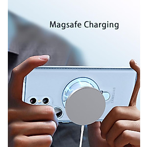 Fair-Minded Phone Case for Samsung Galaxy S23 Ultra, with Ring Kickstand, Magnetic, Shockproof Clear