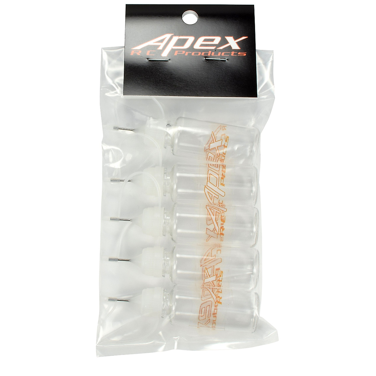Apex RC Products 15ml / .5oz Oil/Fluid Dropper Plastic Bottle W/Needle Tip - 5 Pack 2101