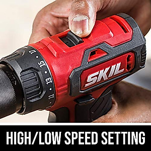 SKIL PWR CORE 20 Brushless 20V 1/2 Inch Drill Driver Includes 2.0Ah Lithium Battery and Standard Charger - DL529303