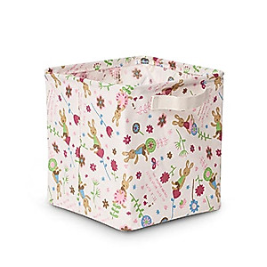 EZOWare Bundle Kit 4 Pcs Foldable Storage Bin Cubes + 2 Pcs 24 Large Pockets Over The Door Hanging Organizer for Bathroom Toys Nursery Kids Toddlers Home