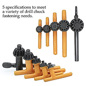 Famgee Replacement Drill Chuck Key Wrench Electric Drill Clamping Tool (Chuck Diameter: 3/4" / 5/8" / 1/2" / 3/8" / 1/4") - 5 Sizes