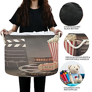 xigua Cotton Rope Basket Movie Theater Popcorn Baby Laundry Basket Blanket Kids Toy Storage Basket#115
