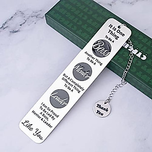 Boss Appreciation Gifts Bookmark for Boss Day Women Men Office Retirement Leaving Going Away Gifts for Female Male Thank You Gift Boss Lady Mentor Supervisor Leader Birthday Gifts Coworker Employee