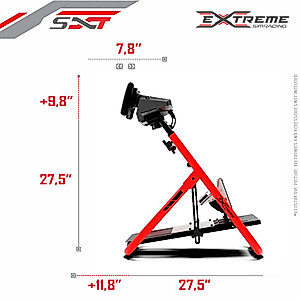 Extreme Sim Racing Wheel Stand Cockpit SXT V2 Racing Simulator - Racing Wheel Stand RED Edition For Logitech G25, G27, G29, G920, G923, Thrustmaster And Fanatec - WHEEL LOCKS INCLUDED
