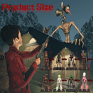 Keyron Action Figures, 8 Pcs Horror Character Toys Set for Birthday Party Cake Topper Centerpiece Decorations, Halloween Easter Christmas Ornaments, Creative Gift for Kids Boys Girls