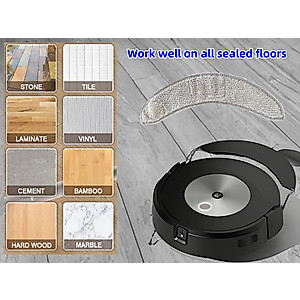 GVMM mop pad Compatible with iRobot Roomba Combo j7/j7+Microfiber Mopping Pad, Washable & Reusable Cleaning Refill Pads (4 Packs)