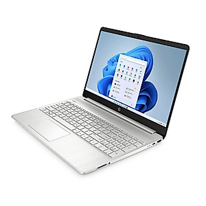 HP 15.6-inch FHD Non-Touch, 512GB SSD, 2.1GHz Ryzen 5 5500U 6 Core (8GB RAM, SD Card Reader, AMD Radeon Graphics, Windows 11 Home S) Silver, 15-ef2040tg