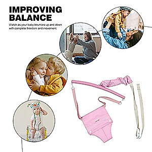 NUOBESTY Pink Baby Jumper Swing Doorway Fabric Toddler Doorway Bumper Over The Door Toddler Exerciser Jumper Tools for Toddler Infant