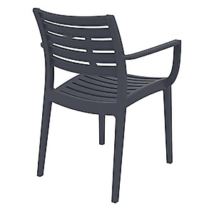 Compamia Artemis Outdoor Dining Arm Chair (Set of 2) - Dark Gray